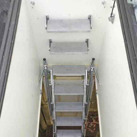 Retractable roof access ladder - Premier Loft Ladders