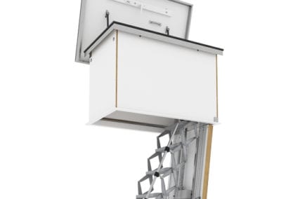 Electric Ladder with Flat Roof Access Hatch - Heavy duty