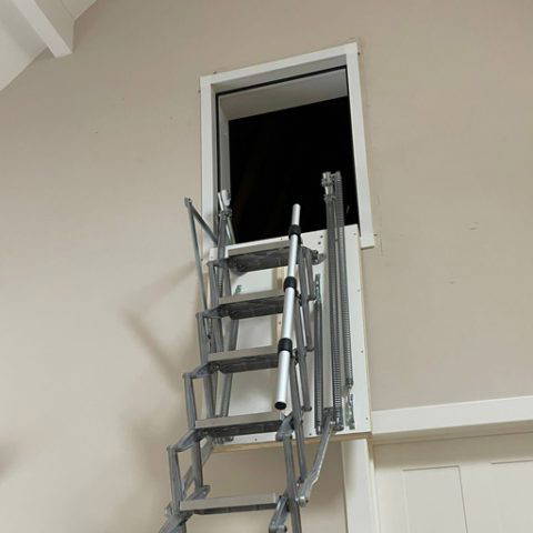 Vertical loft ladders for wall hatch & mezzanine floor